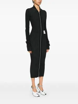 Mihara Yasuhiro Logo-patch Midi Dress - Black