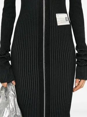 Mihara Yasuhiro Logo-patch Midi Dress - Black