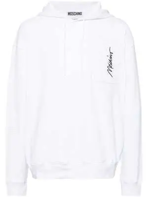 Moschino Logo Embroidered Hoodie