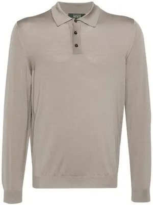 ZANONE Fine-knit Polo Shirt - Brown