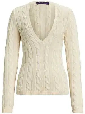 Ralph Lauren Cable-knit Silk Jumper - White