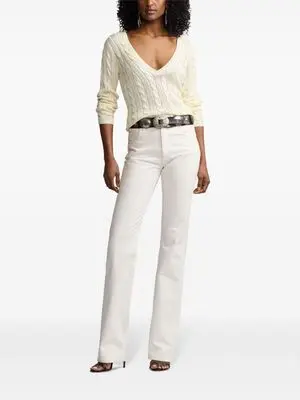 Ralph Lauren Cable-knit Silk Jumper - White