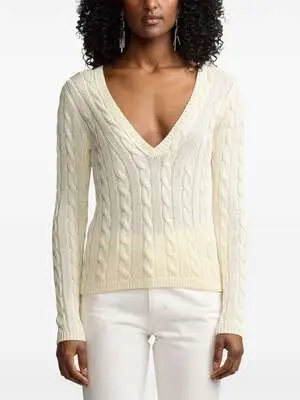 Ralph Lauren Cable-knit Silk Jumper - White