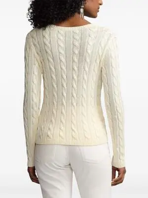 Ralph Lauren Cable-knit Silk Jumper - White