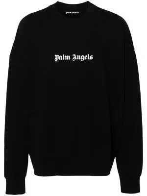 Palm Angels Logo Print Crewneck Sweatshirt