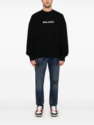 Palm Angels Logo Print Crewneck Sweatshirt