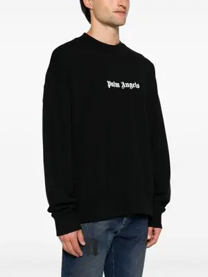Palm Angels Logo Print Crewneck Sweatshirt