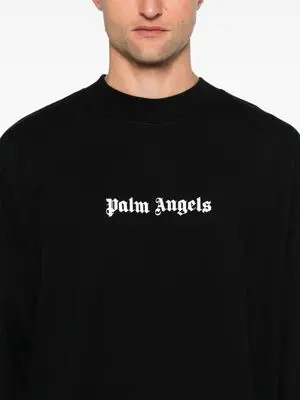 Palm Angels Logo Print Crewneck Sweatshirt