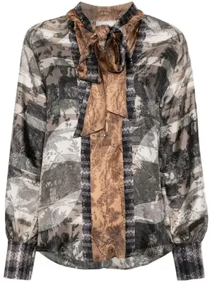 PIERRE-LOUIS MASCIA Printed Silk Shirt