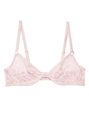 FLEUR DU MAL Le Stretch Lace Demi Bra - Pink
