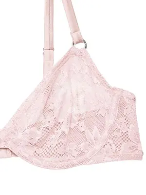 FLEUR DU MAL Le Stretch Lace Demi Bra - Pink