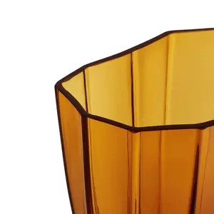 ORREFORS Reed Vase Amber, Medium - Orange