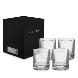 ORREFORS Carat Double Old Fashioned Glass, Set Of 4 - Clear