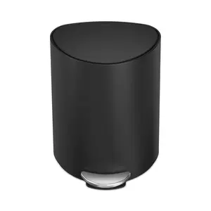 SIMPLEHUMAN 6 Liter Semi-round Bathroom Trash Can With Liner Pocket