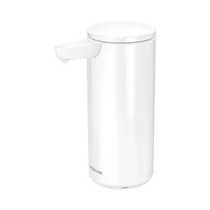 SIMPLEHUMAN 9oz Sensor Pump, Touch-free Hand Soap Dispenser - White Steel