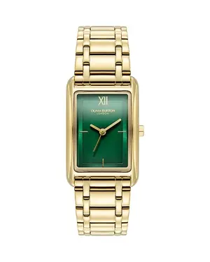 OLIVIA BURTON Grove Watch, 21mm X 30mm - Green/gold
