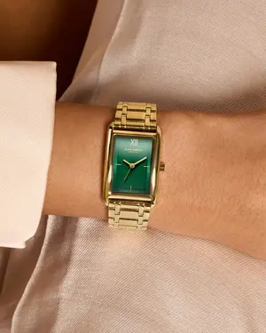 OLIVIA BURTON Grove Watch, 21mm X 30mm - Green/gold