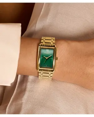 OLIVIA BURTON Grove Watch, 21mm X 30mm - Green/gold