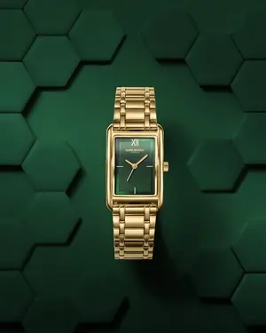 OLIVIA BURTON Grove Watch, 21mm X 30mm - Green/gold