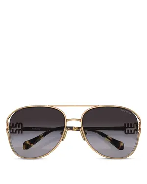 Miu Miu Aviator Sunglasses, 58mm