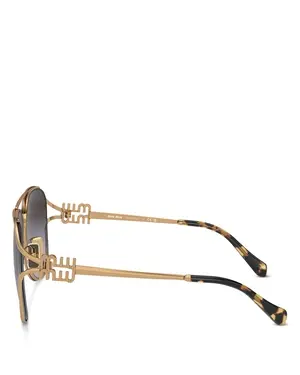 Miu Miu Aviator Sunglasses, 58mm