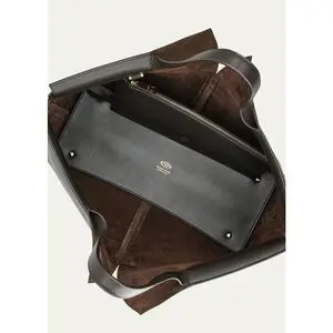 TOD'S Leather Di Folio Tote Bag - Brown
