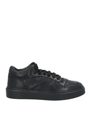 DOUCAL'S DOUCAL'S Cream Leather Sneakers Black