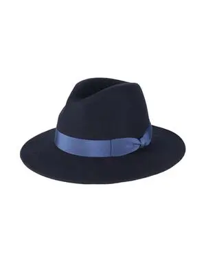 Borsalino Felt Fedora With Appliqués Blue