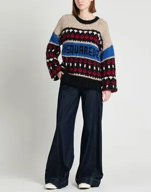 Dsquared2 Sweater In Alpaca Wool And Polyamide - Black