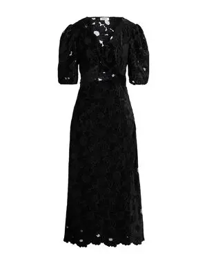 Sandro Flared Velvet Midi Dress