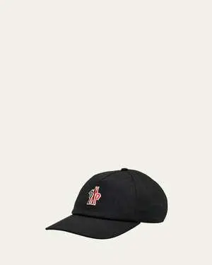 Moncler Logo Patch Baseball Cap - Black
