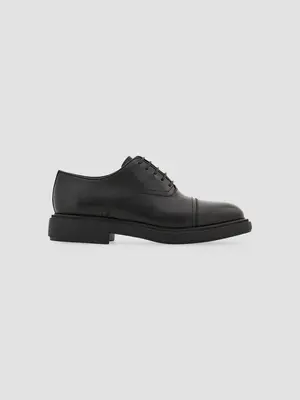 FERRAGAMO Camden Leather Lace-up Shoes - Nero
