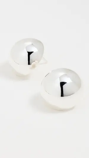 ANNIKA INEZ Small Hemisphere Stud Earrings - Silver