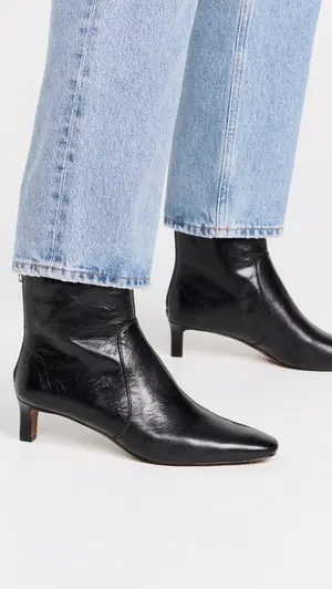 Madewell Kitten Heel Ankle Boots - True Black