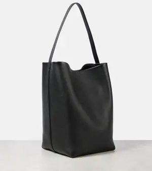 THE ROW Park Large N/s Leather Tote Bag - Black