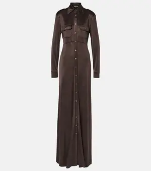TOM FORD Jersey Maxi Dress - Brown