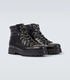 Manolo Blahnik Janka Leather Boots - Black