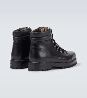 Manolo Blahnik Janka Leather Boots - Black