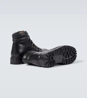 Manolo Blahnik Janka Leather Boots - Black