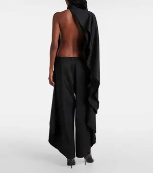Alaïa Open-back Wool Jumpsuit