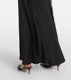 Victoria Beckham Lace-trimmed Silk Midi Dress