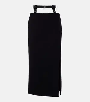 MUGLER Cutout Pencil Skirt - Black