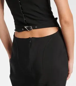 MUGLER Cutout Pencil Skirt - Black