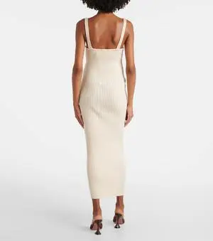 Magda Butrym Ribbed-knit Cotton Midi Dress