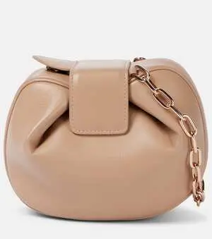 Gabriela Hearst Leather Clutch With Chain Strap - Neutrals