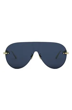 Dior Cd Chain M2u Rimless Pilot Sunglasses - Shiny Gold Dh/blue