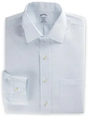 Brooks Brothers Checkered Graph Dress Shirt - Graphite