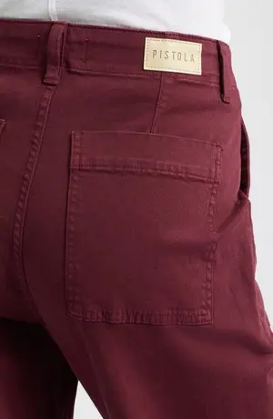 PISTOLA Nicole Wide Leg Pants - Cabernet