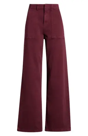 PISTOLA Nicole Wide Leg Pants - Cabernet