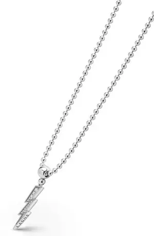 Lagos Caviar Spark Lightning Bolt Diamond Pendant Necklace